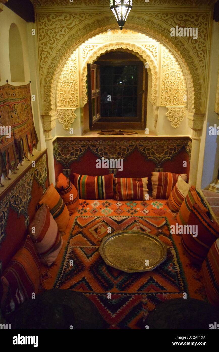 Interior of a tetería (teahouse) in Crevillente, Spain Stock Photo - Alamy