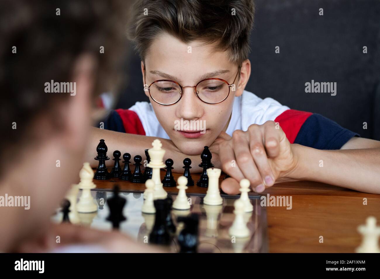 Boy chess hi-res stock photography and images - Alamy