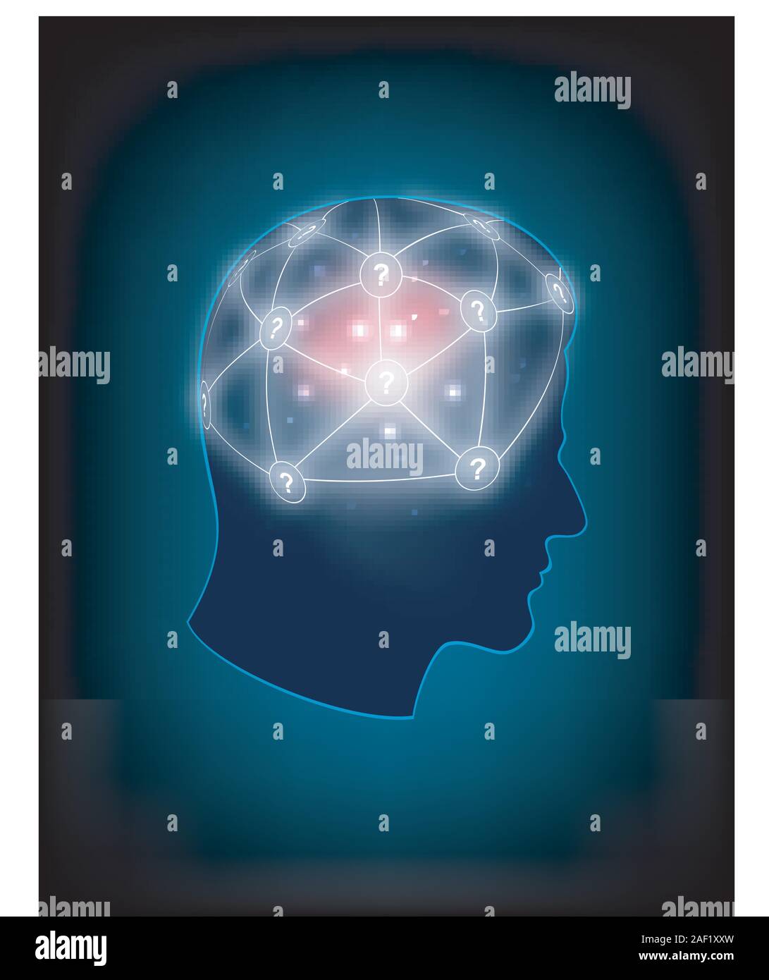 Abstract design human head and symbolic elements on the subject of ...