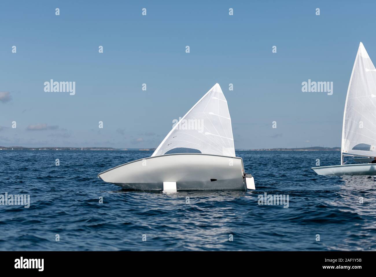 Sailing boat on sea Stock Photo - Alamy