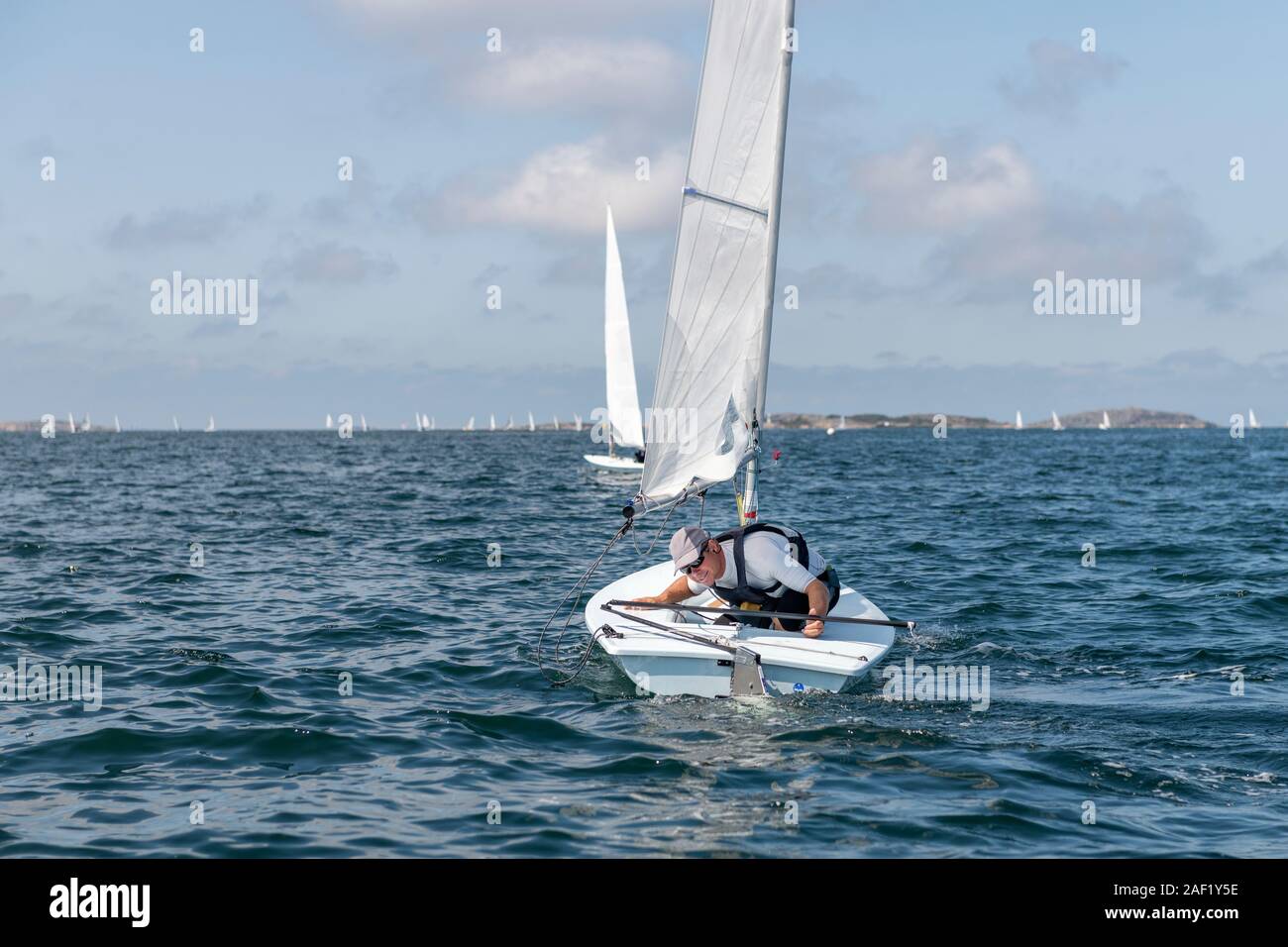 Man sailing boat hi-res stock photography and images - Alamy