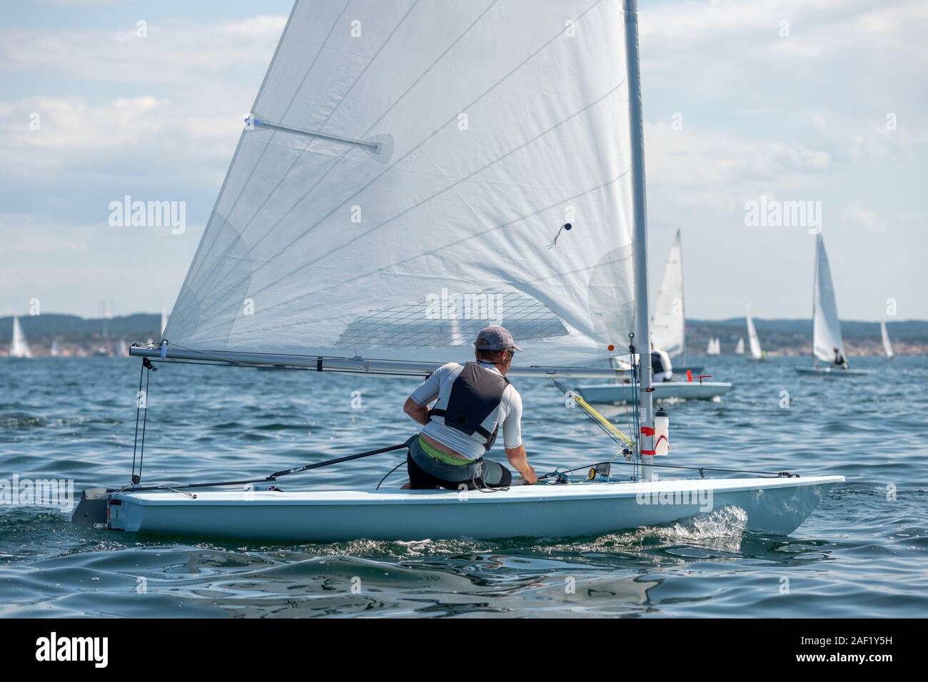 Man sailing boat hi-res stock photography and images - Alamy