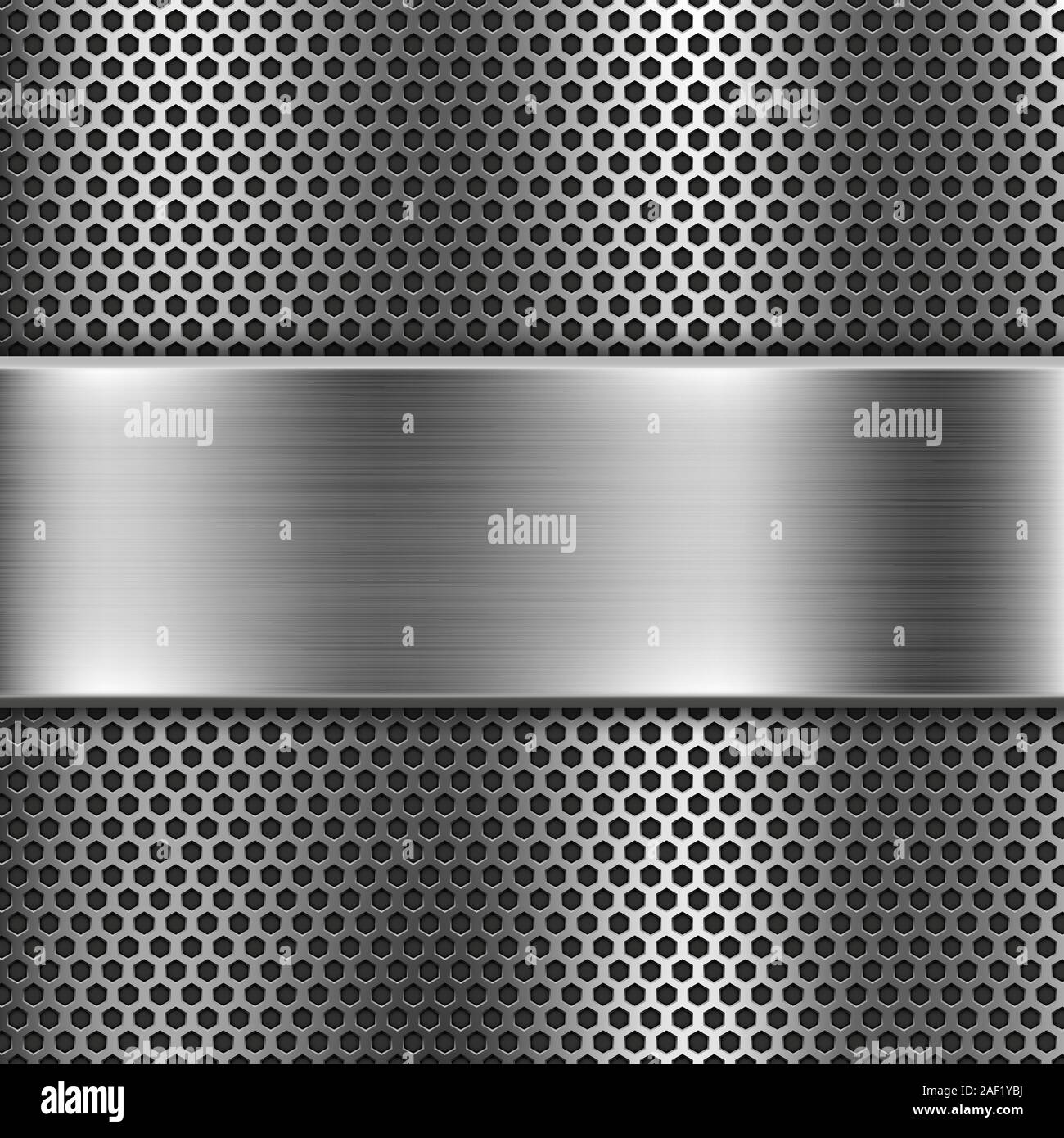 Metal perforated background with steel plate Stock Vector Image & Art ...