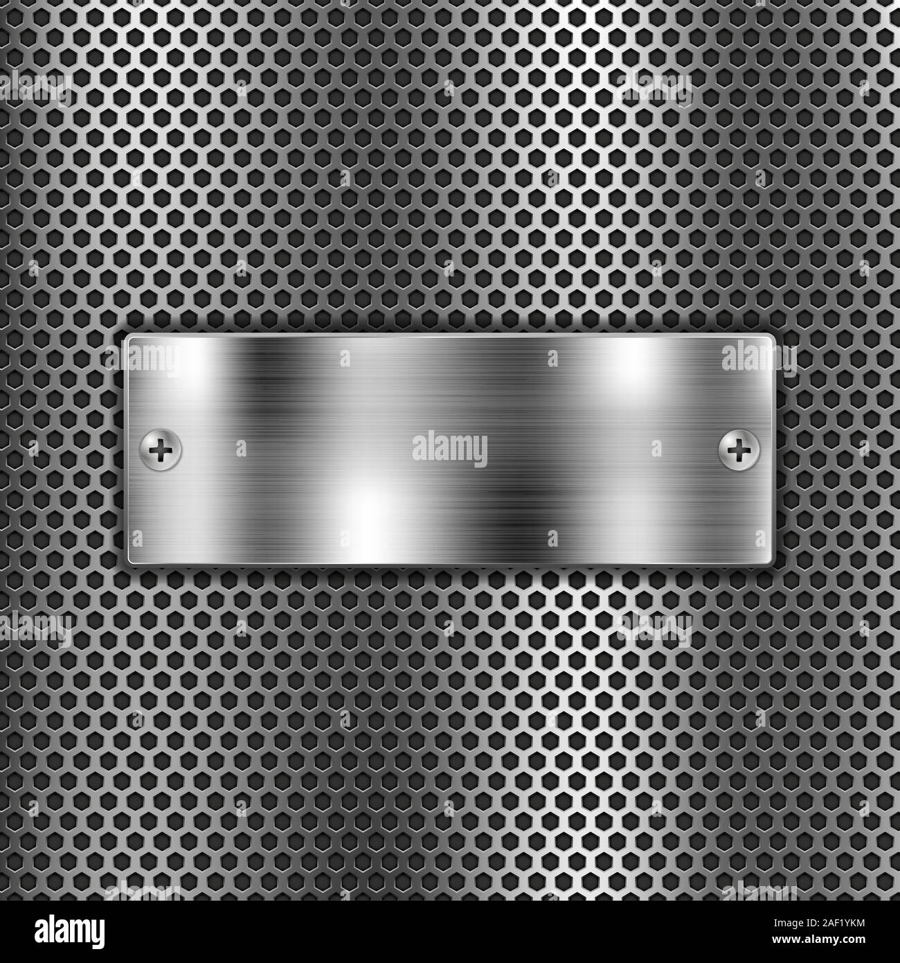 Metal shield on perforated background Stock Vector Image & Art - Alamy