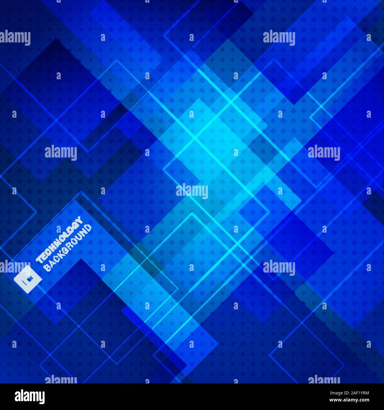 Abstract blue geometric square overlay background and texture ...
