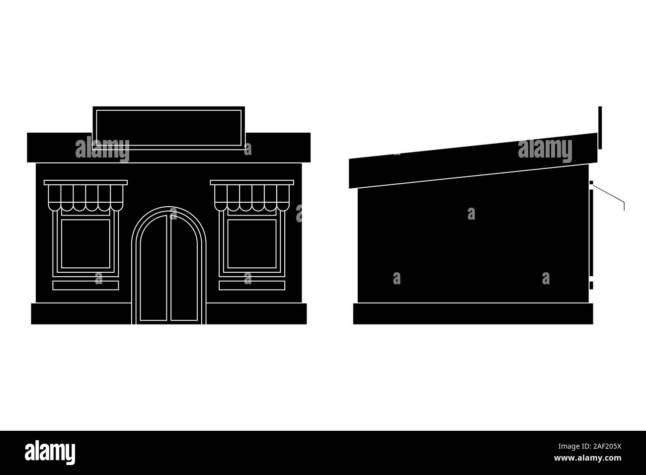 Side building white black Stock Vector Images - Alamy