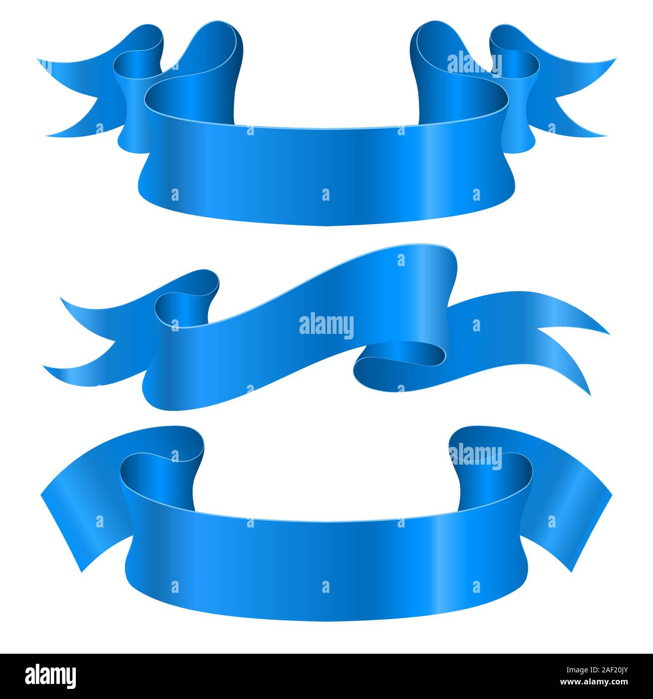 Blue ribbon banners Stock Vector Image & Art - Alamy