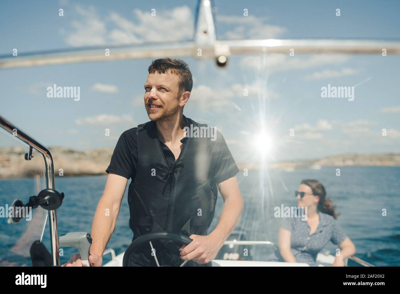 Boat man standing front view hi-res stock photography and images - Alamy