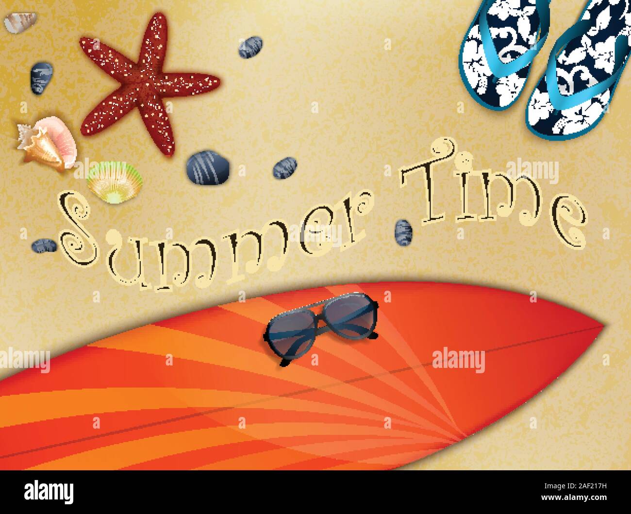 Starfish beach lounge Stock Vector Images - Alamy