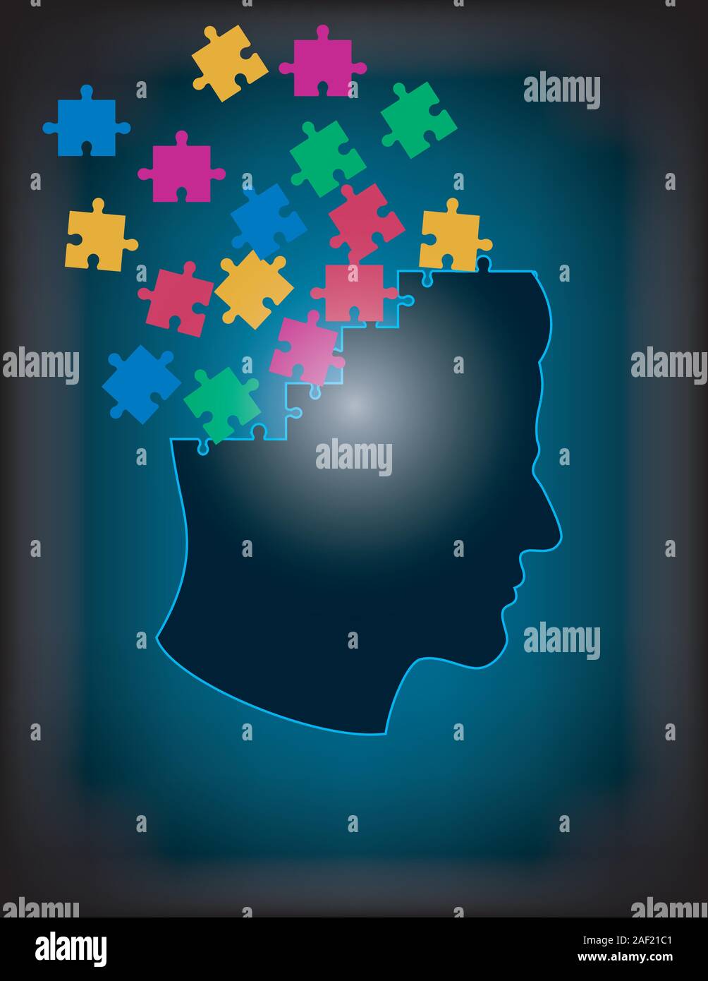 Concept of puzzle brain.vector Stock Vector Image & Art - Alamy