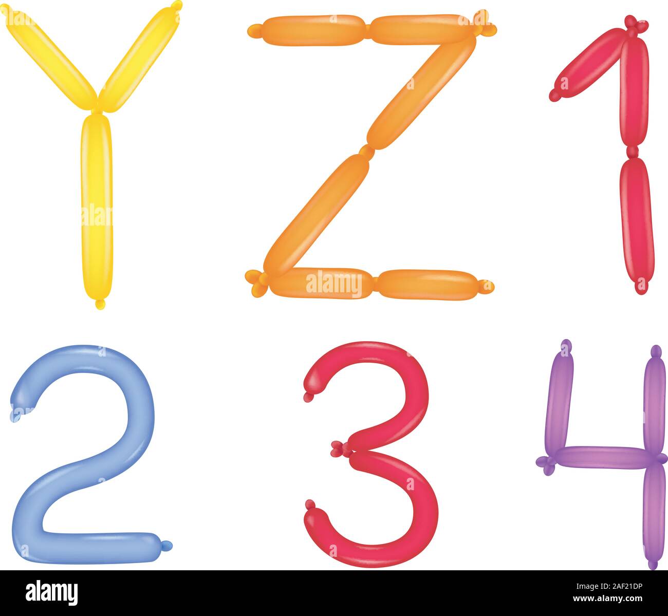 Colorful of number Stock Vector Image & Art - Alamy