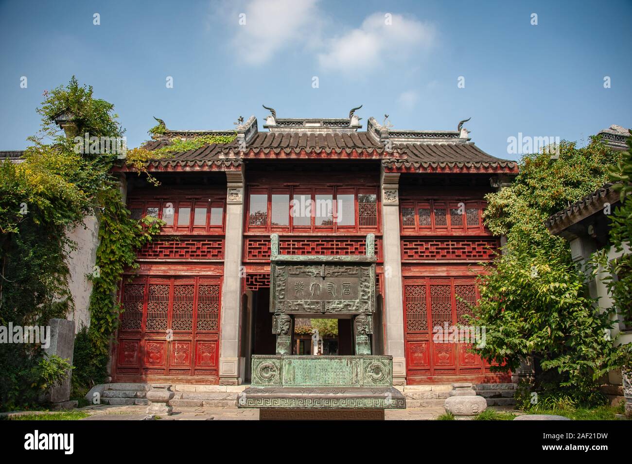 Wuxi, China October 2019: Huishan Ancient Town, - historic temple ...