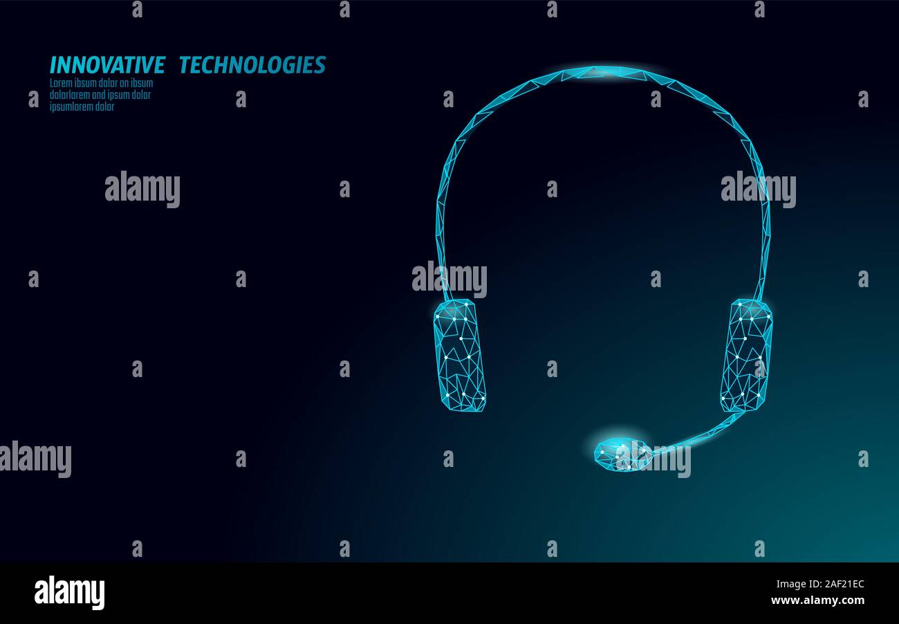 Customer service 3D manager concept. AI assistance headphone call ...