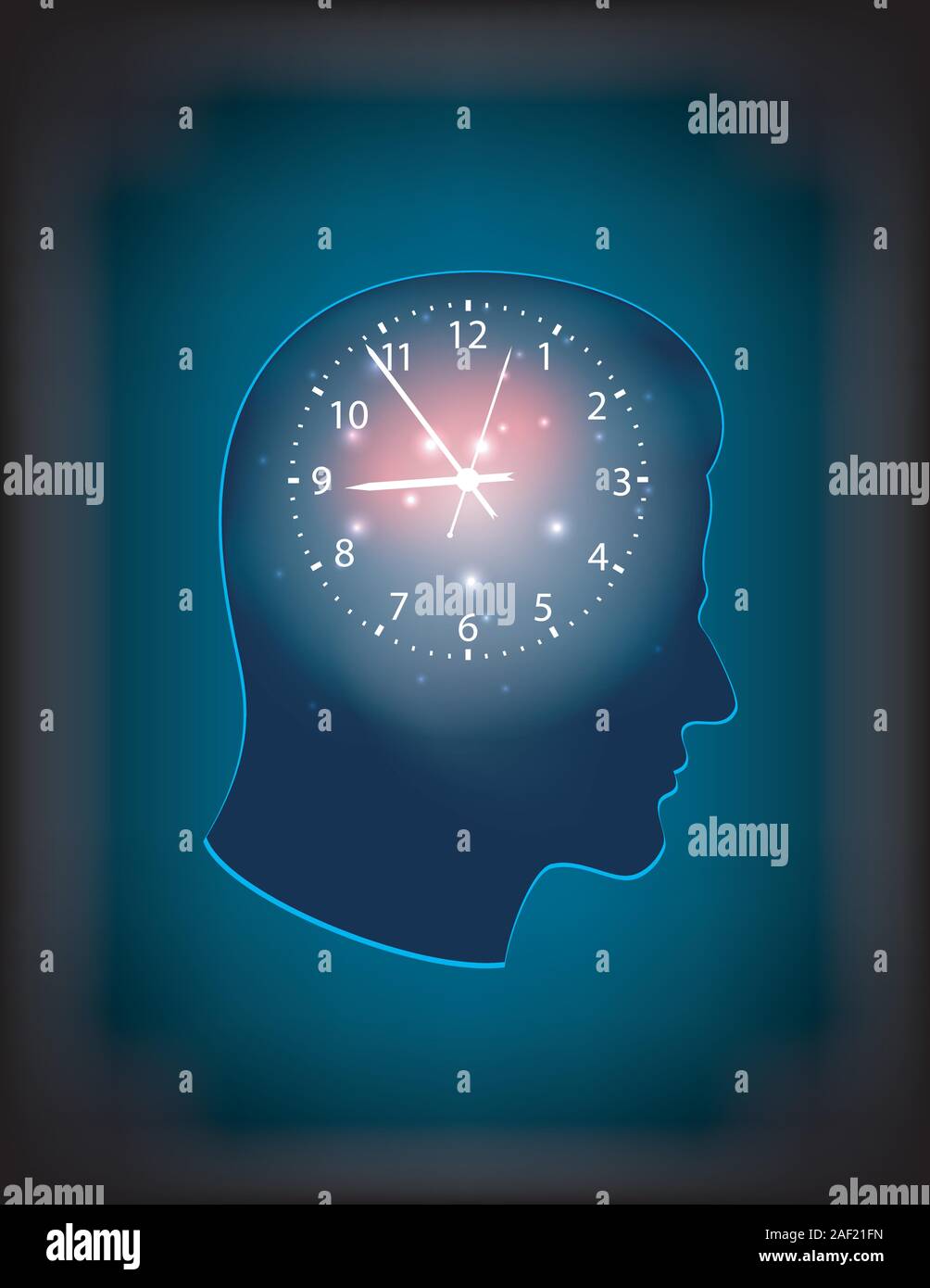 illustration clock brain Stock Vector Image & Art - Alamy