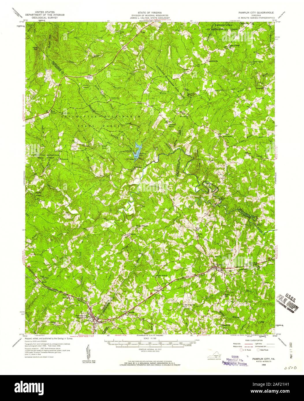 Map of pamplin city Cut Out Stock Images & Pictures - Alamy