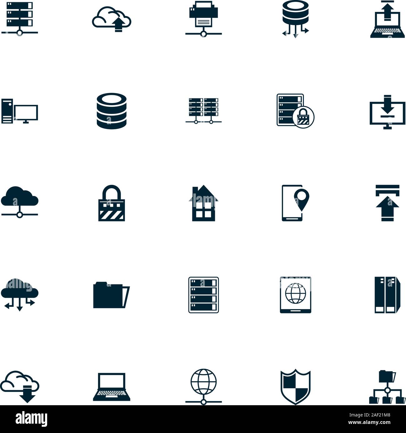 bundle of data center set icons Stock Vector Image & Art - Alamy