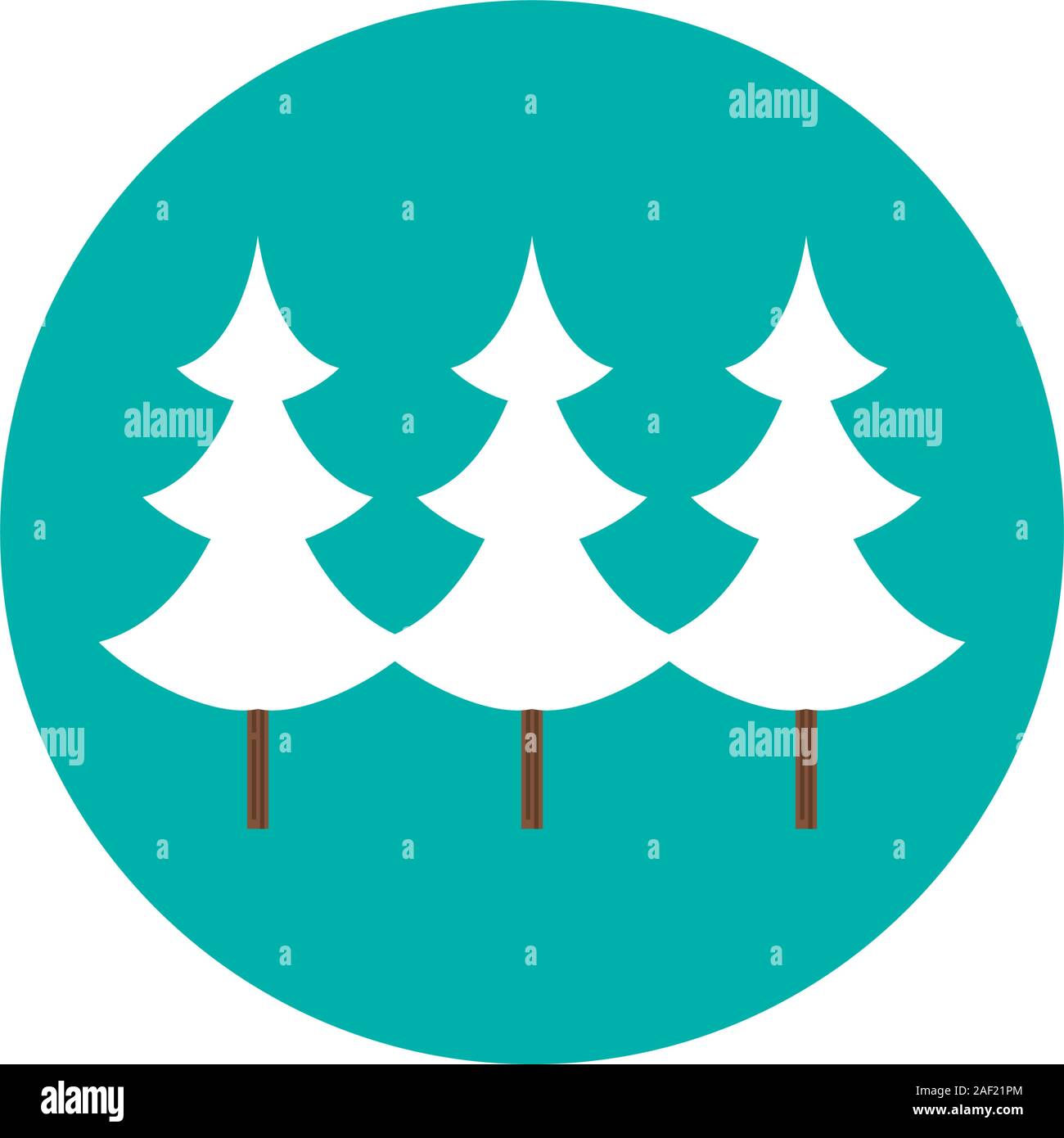Snowy pines Stock Vector Images - Alamy