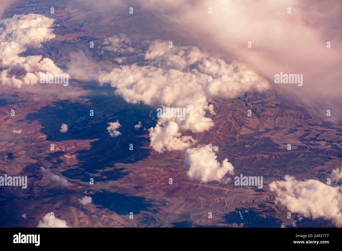 Mountain surface of the earth. Top view of the Earth. View of the ...