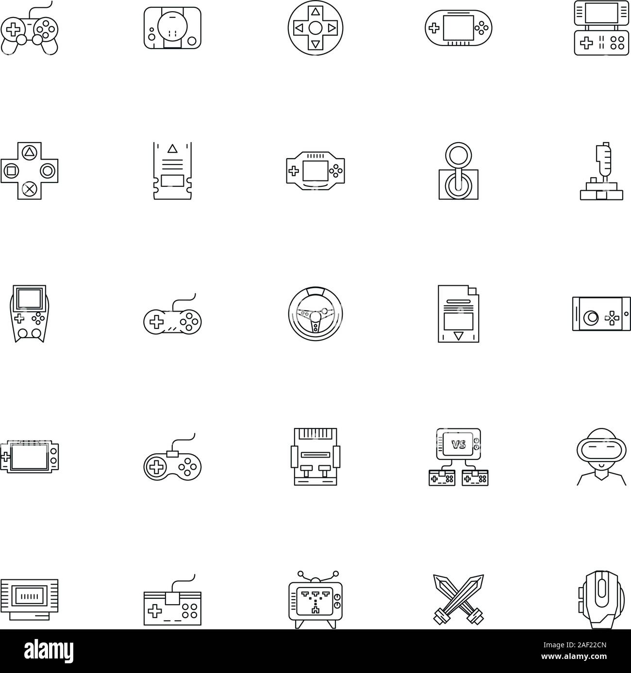 bundle of video game icons Stock Vector Image & Art - Alamy