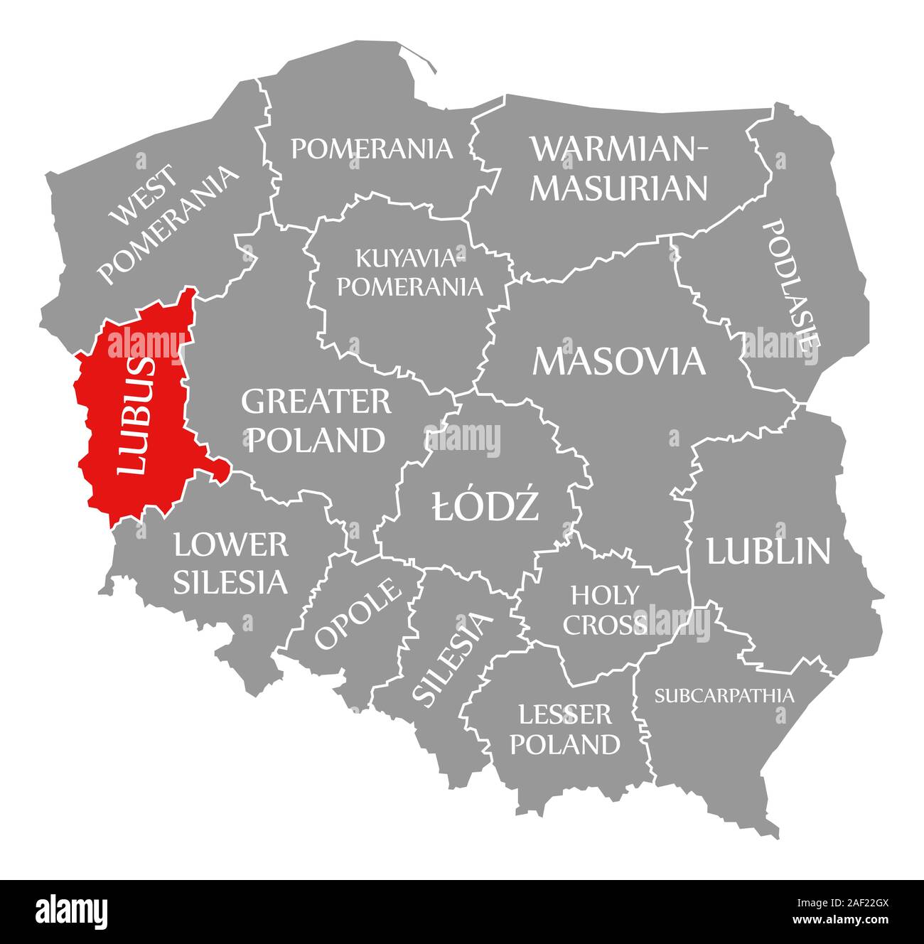 Poland map highlighted hi-res stock photography and images - Alamy