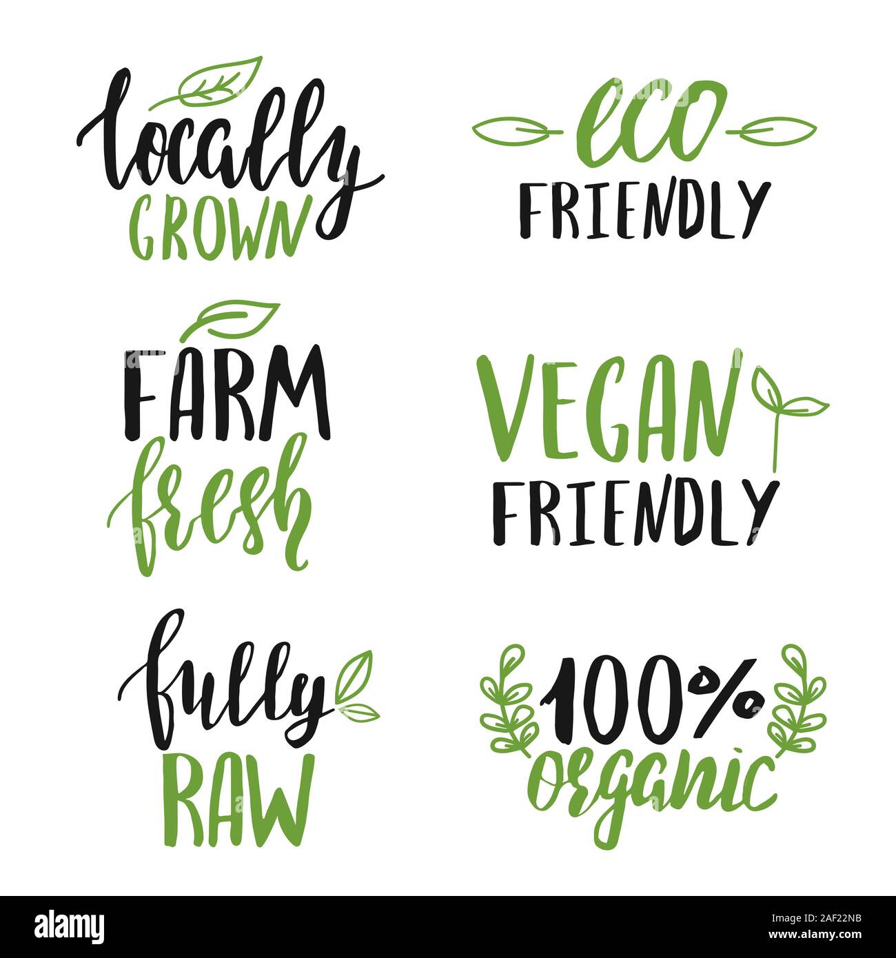 Set of hand lettered food signs Stock Vector Image & Art - Alamy