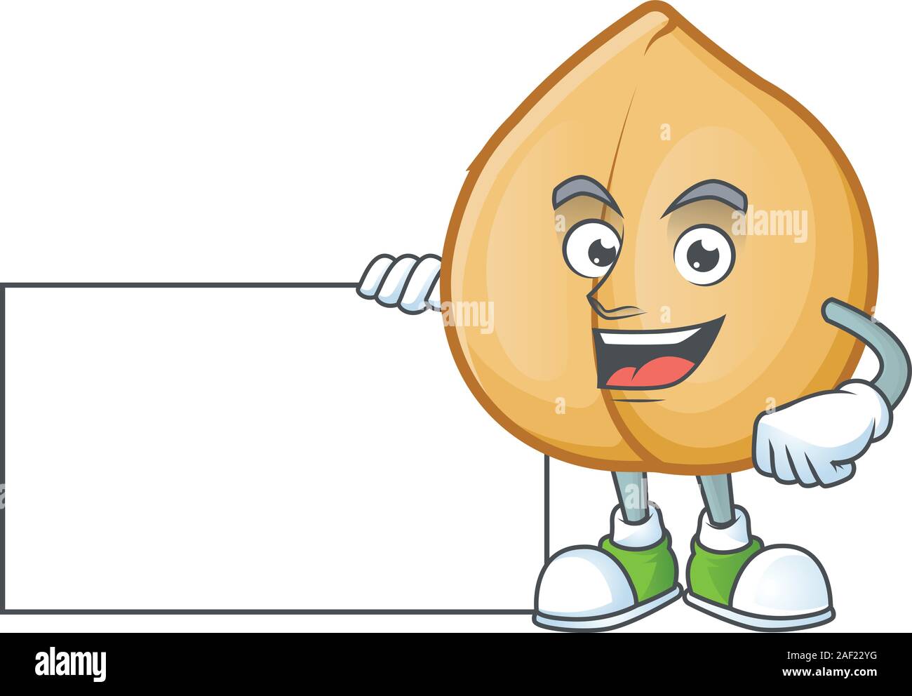 Chickpeas cute cartoon character with a board Stock Vector Image & Art ...