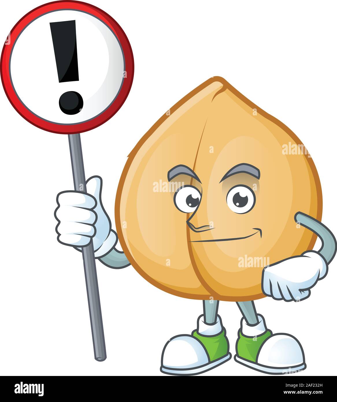 Cartoon style of chickpeas with sign in his hand Stock Vector Image ...