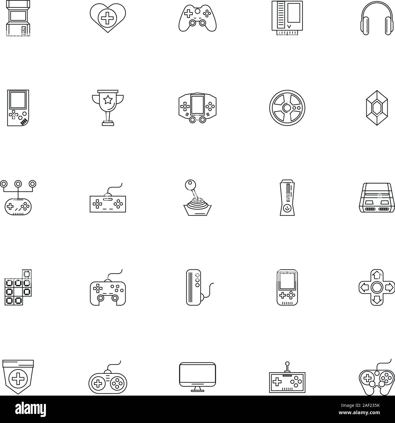 bundle of video game icons Stock Vector Image & Art - Alamy