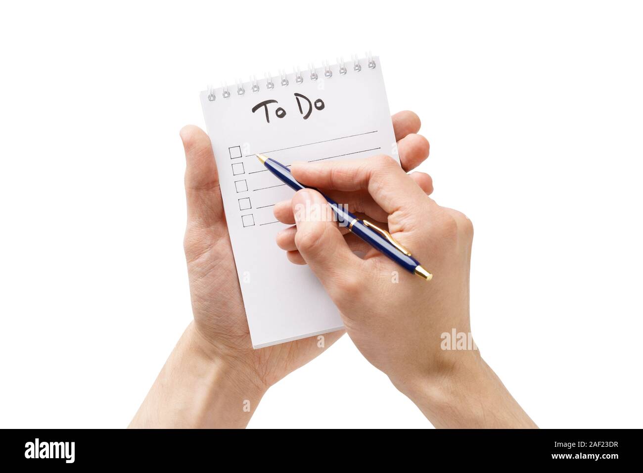 Check list in notebook hi-res stock photography and images - Alamy