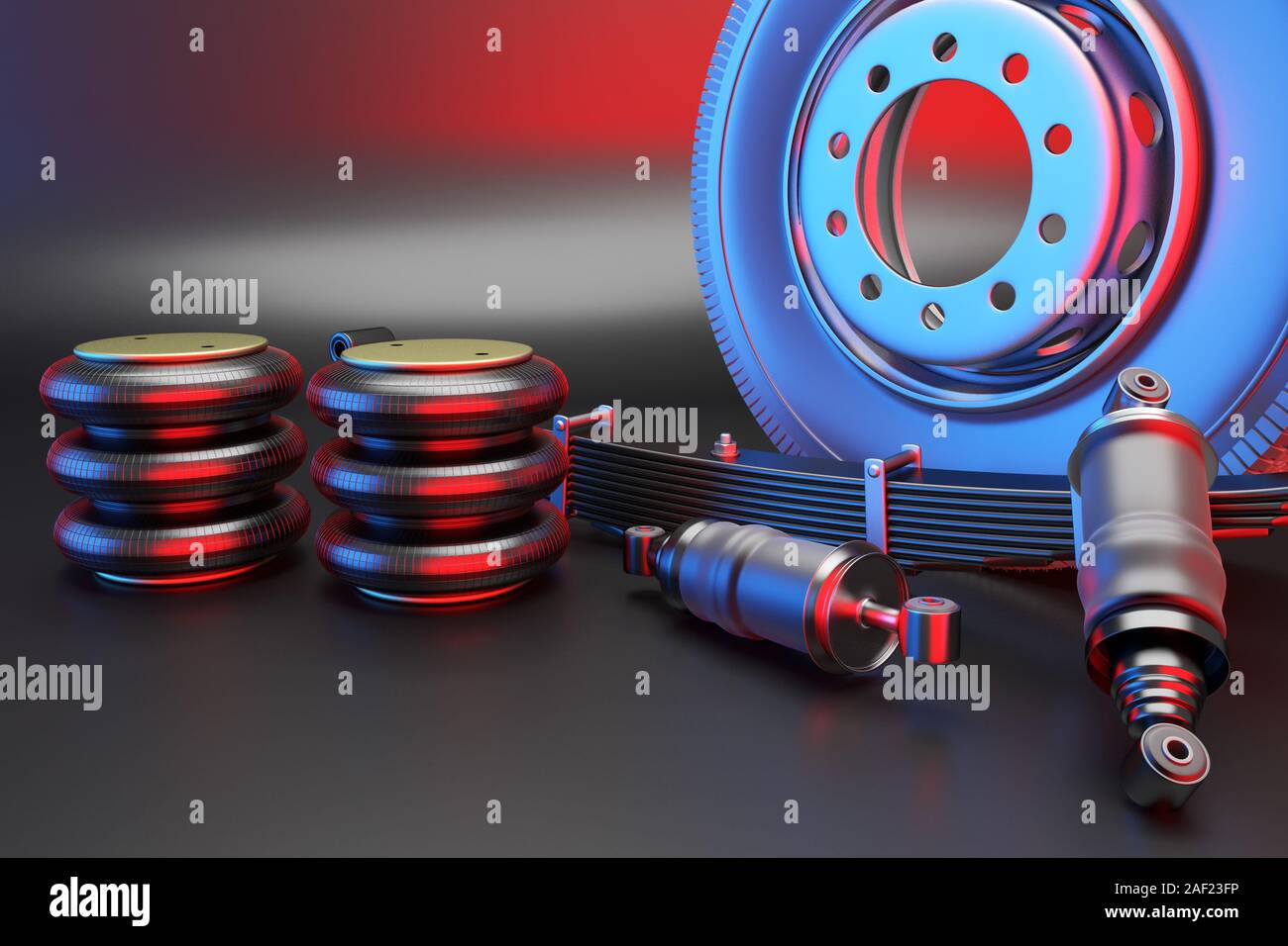 Many new auto parts for commercial transport truck. Spare parts for ...