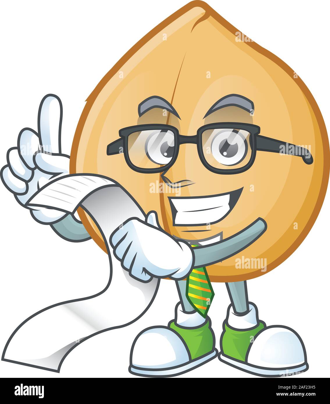 Cute chickpeas cartoon character with menu ready to serve Stock Vector ...