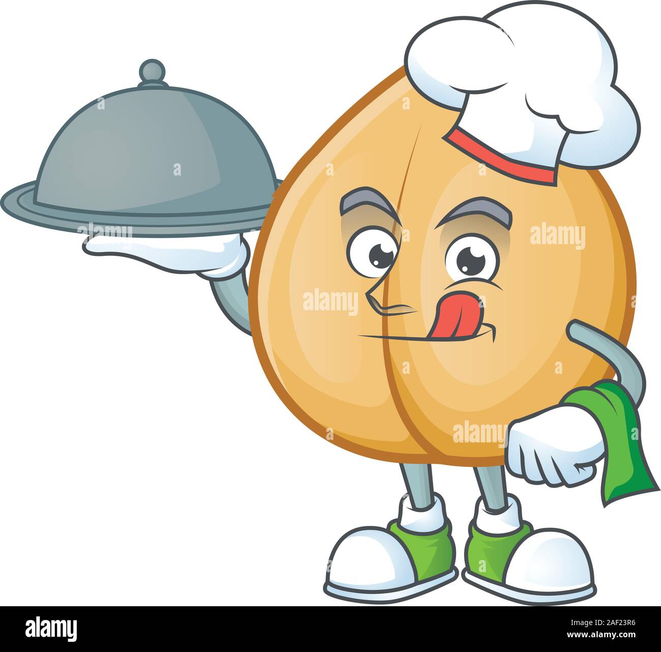 smiling chickpeas as a Chef with food cartoon style design Stock Vector ...