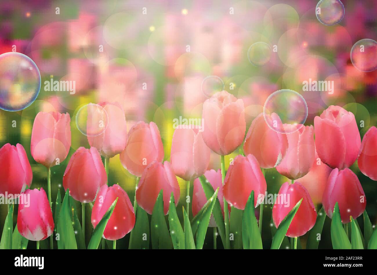 Bunch white flowers red Stock Vector Images - Alamy