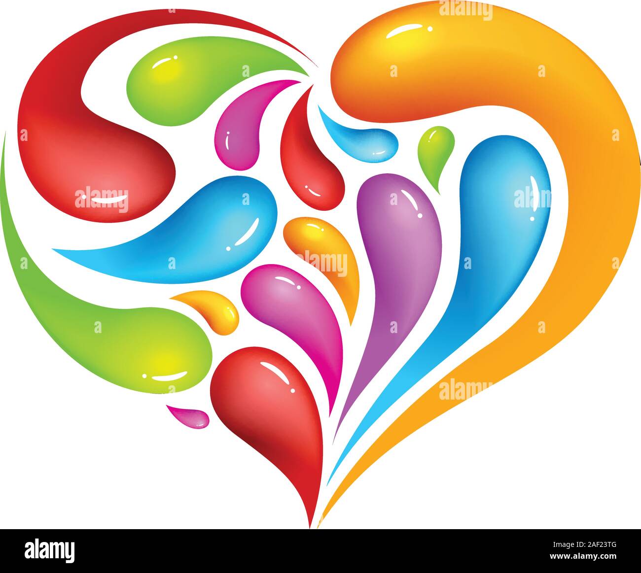 Colourful abstrak icon of heart Stock Vector Image & Art - Alamy
