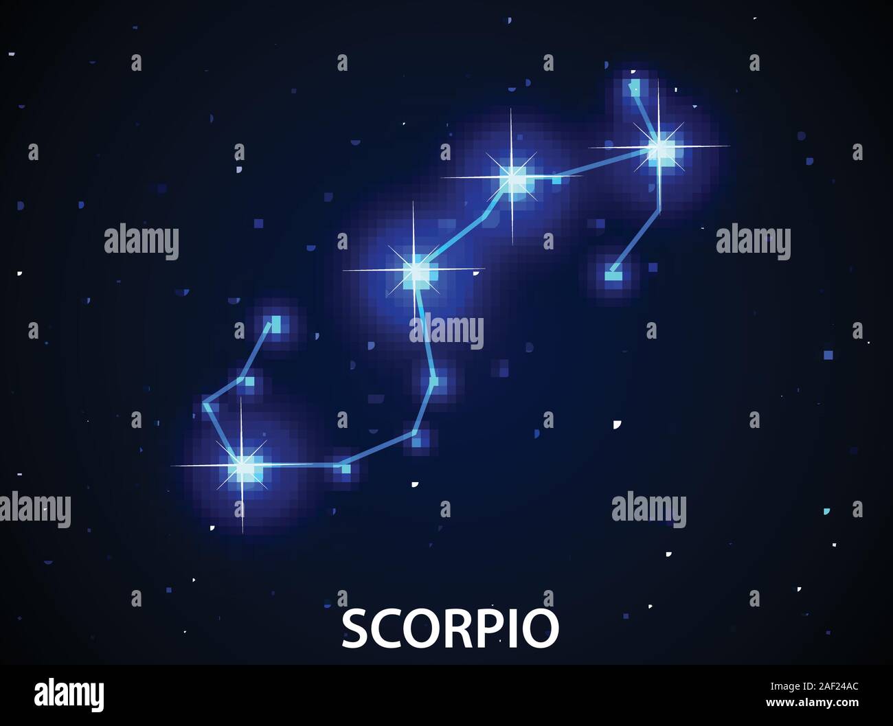 Set of Symbol Zodiac Scorpio. Vector illustration Stock Vector Image ...