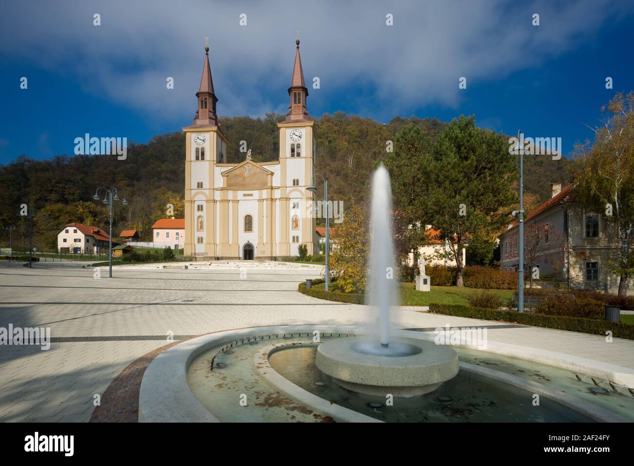 Famous parish church of Assumption of the blessed Virgin Mary in town ...
