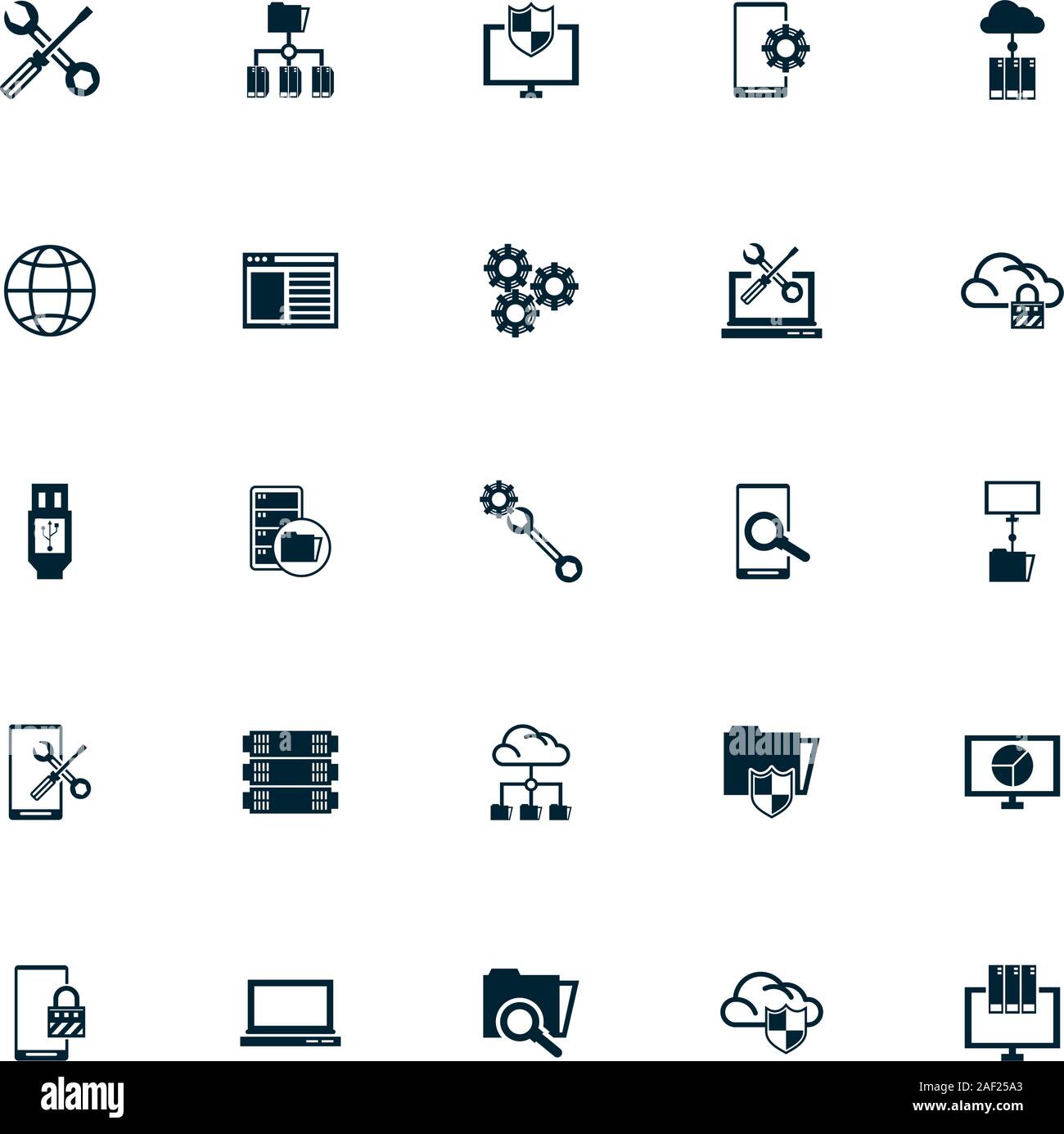 bundle of data center set icons Stock Vector Image & Art - Alamy