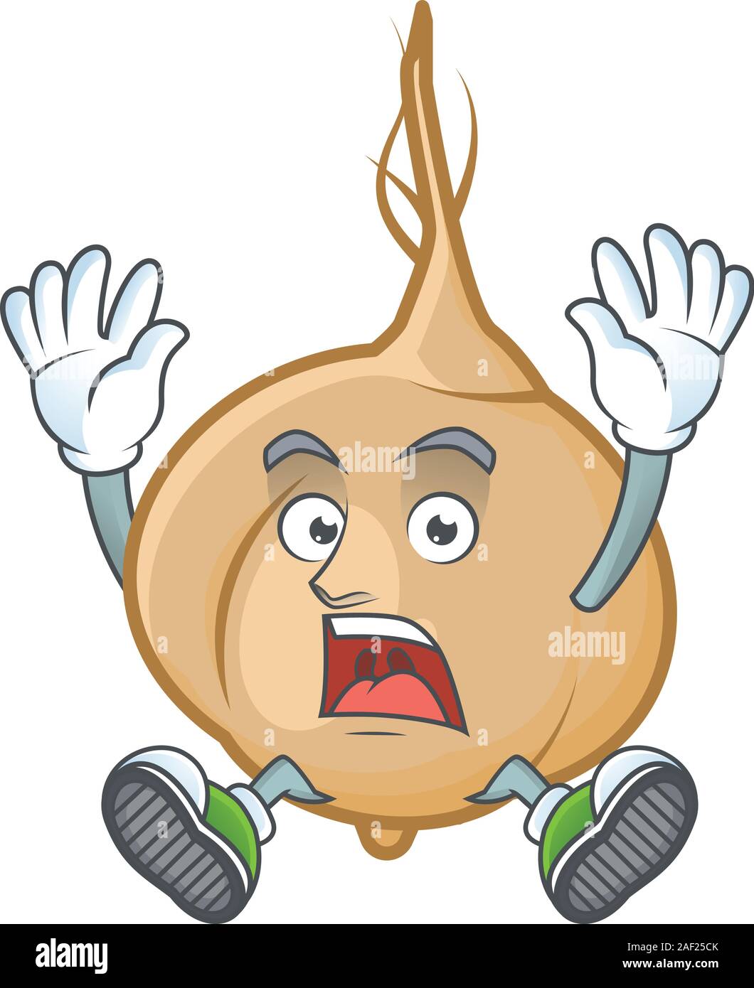 cute jicama cartoon character style with shocking gesture Stock Vector ...
