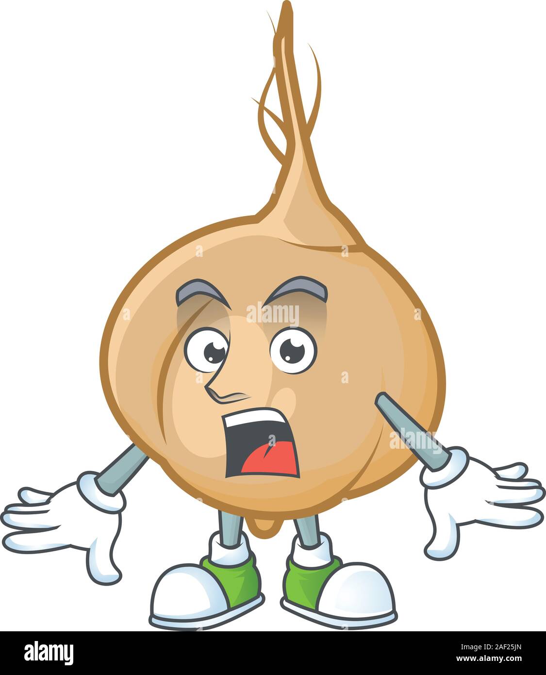 Surprised jicama face gesture on cartoon style Stock Vector Image & Art ...