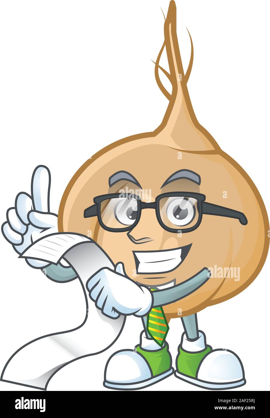 Cute jicama cartoon character with menu ready to serve Stock Vector ...