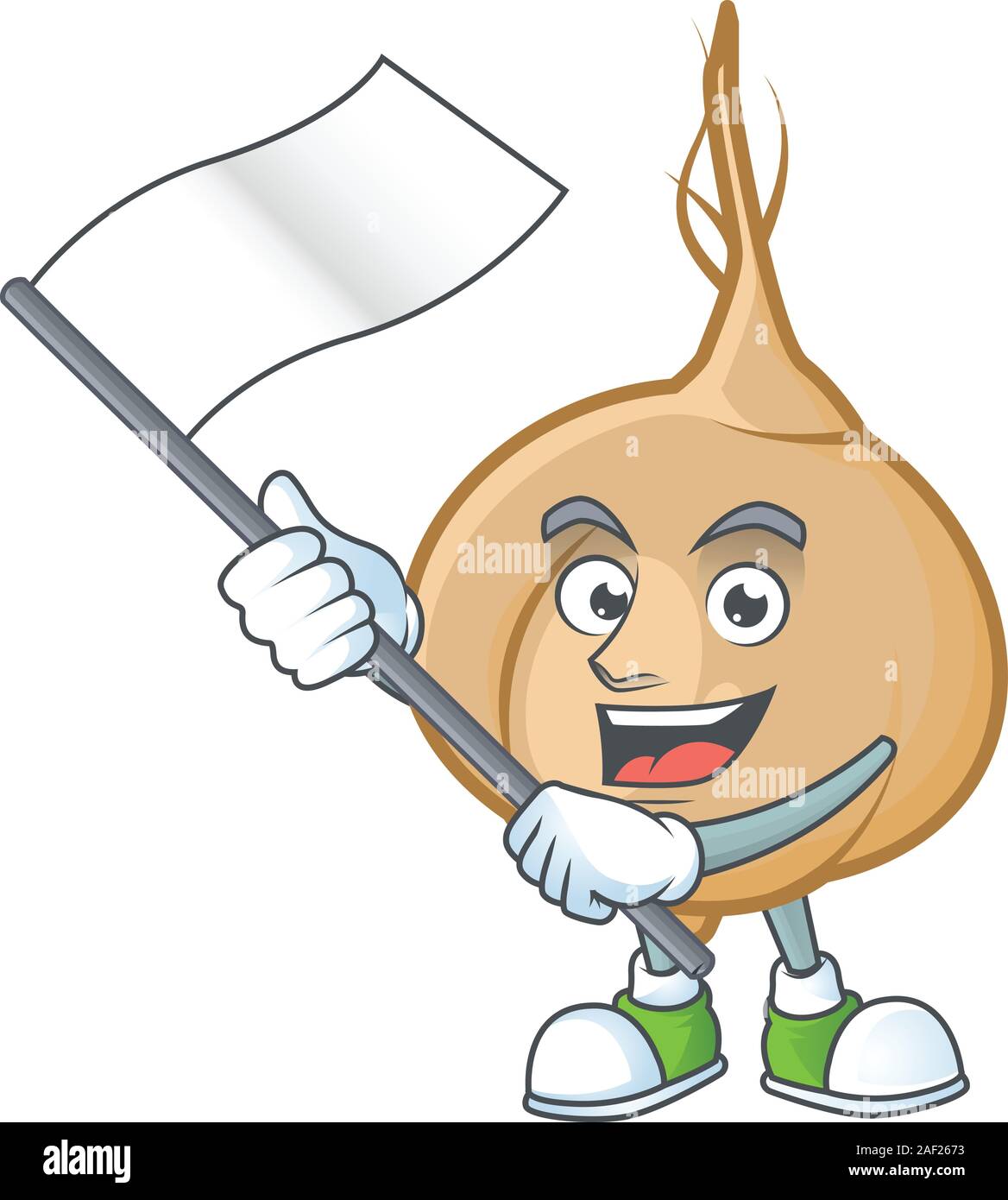 cute flag standing with jicama cartoon character style Stock Vector ...
