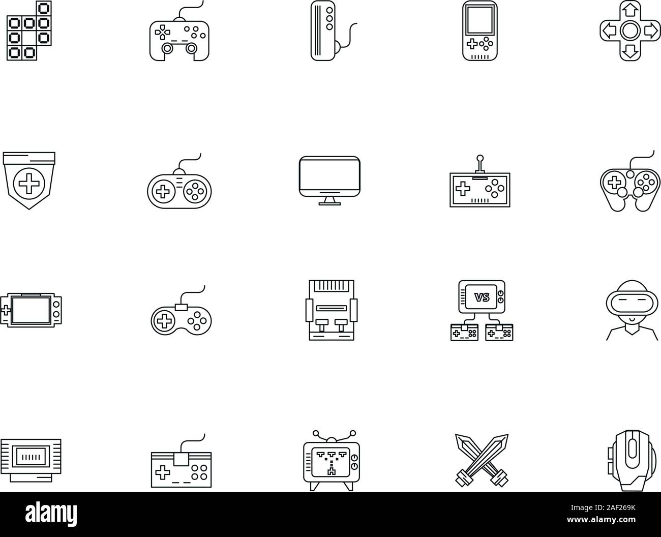 bundle of video game icons Stock Vector Image & Art - Alamy
