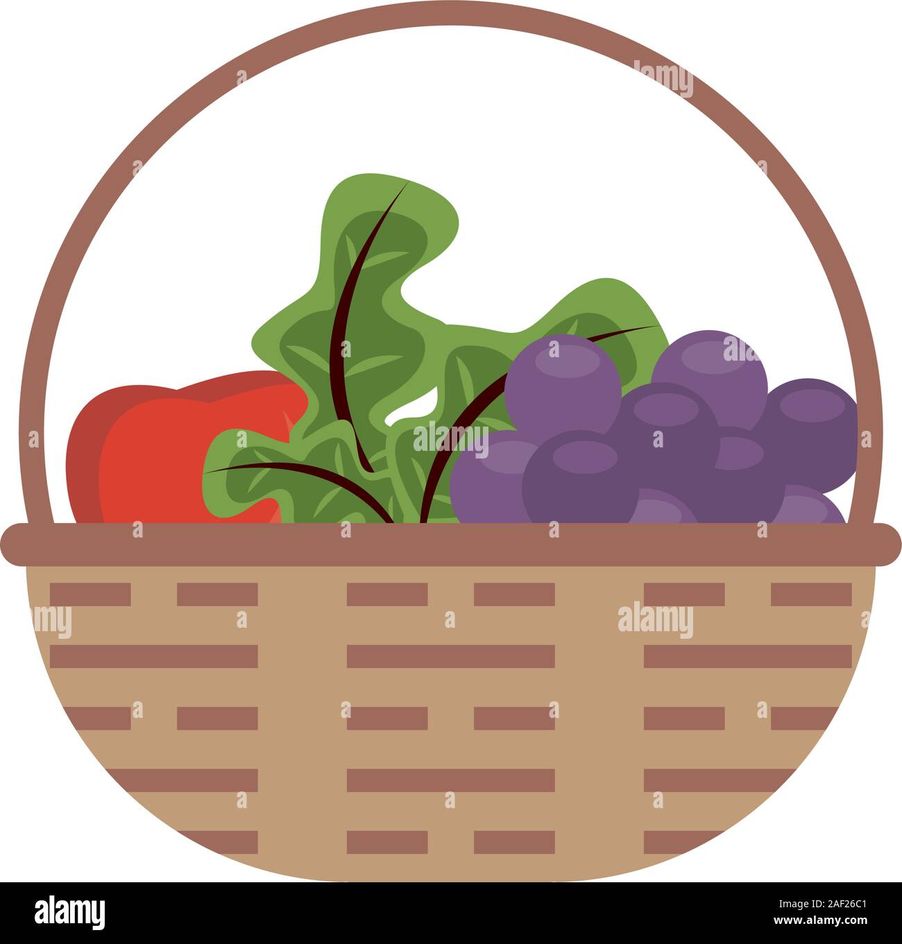 Tropical fruits basket Stock Vector Images - Alamy