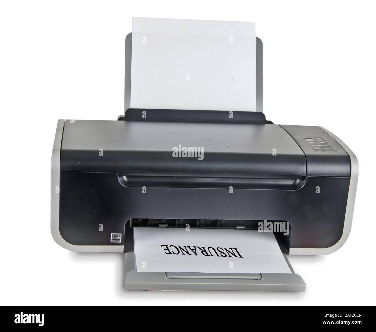 Printer isolated on white background Stock Photo - Alamy