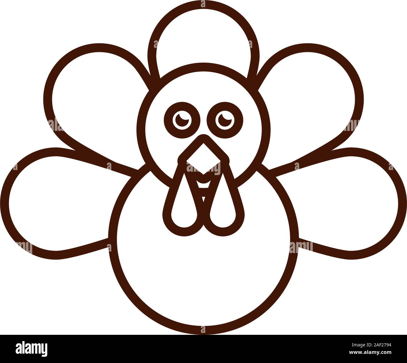 turkey bird animal thanksgiving character Stock Vector Image & Art - Alamy