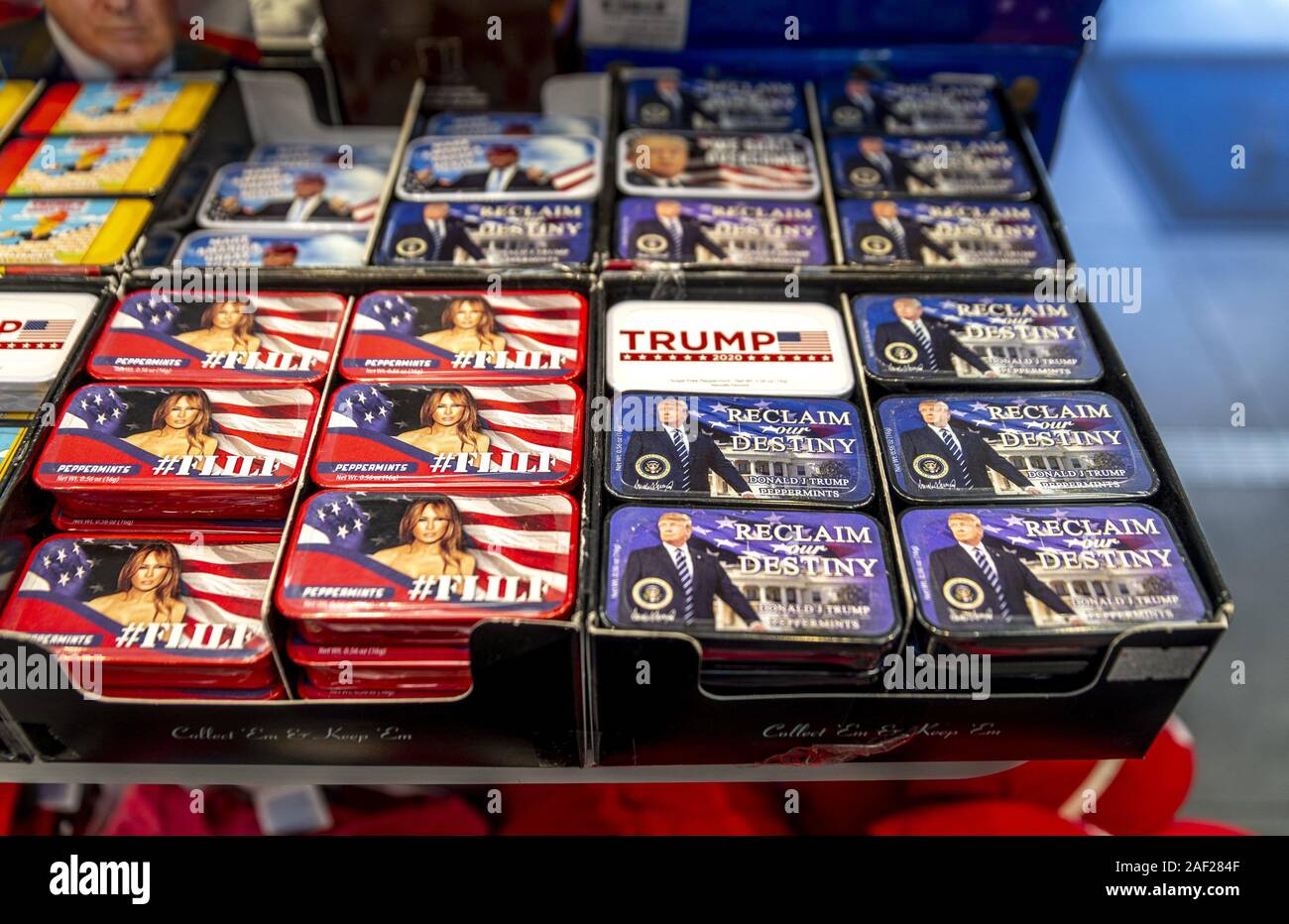 Donald Trump on a pastille box - many shops in New York also offer the ...