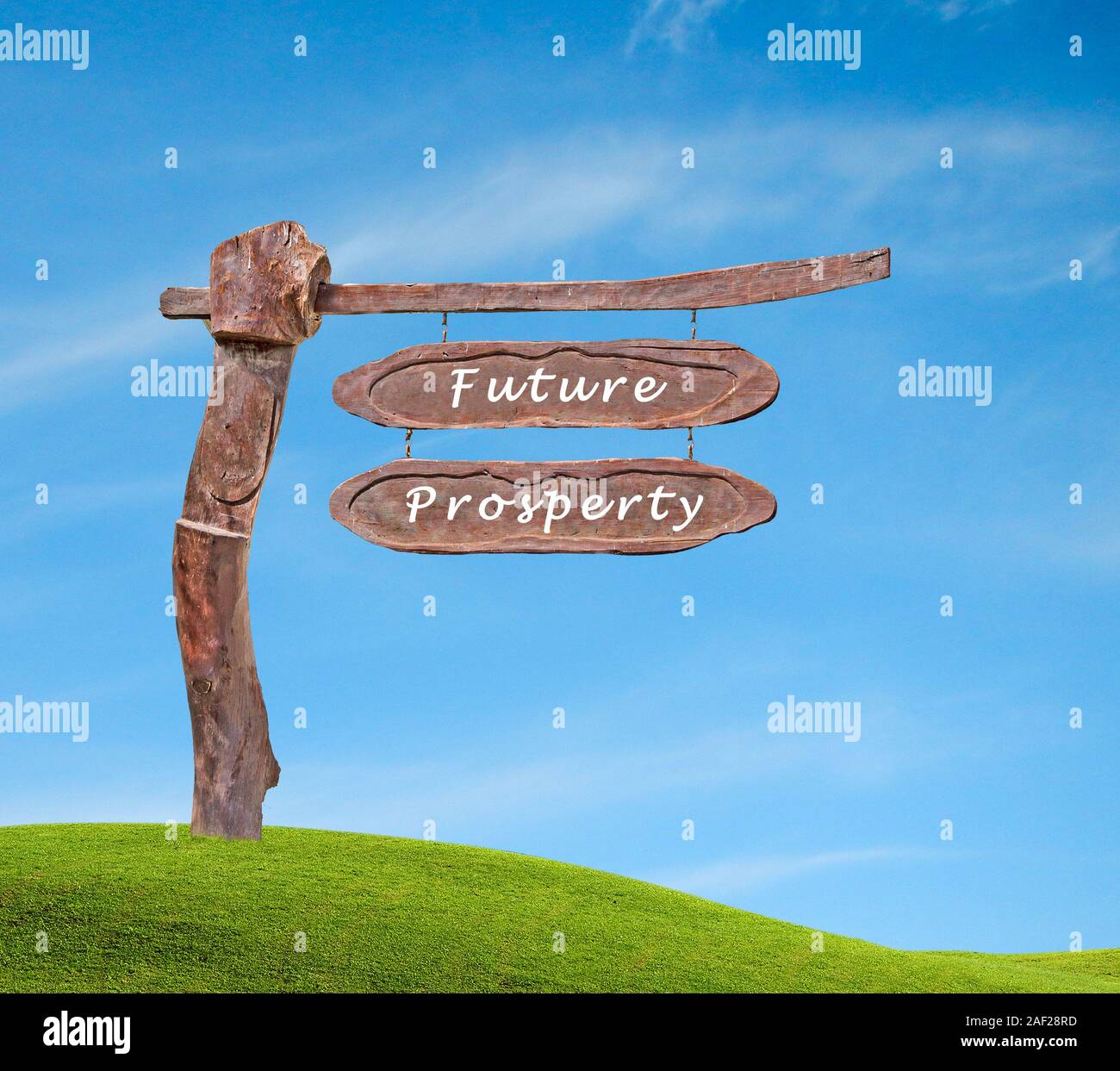 sign to future and prosperity Stock Photo - Alamy
