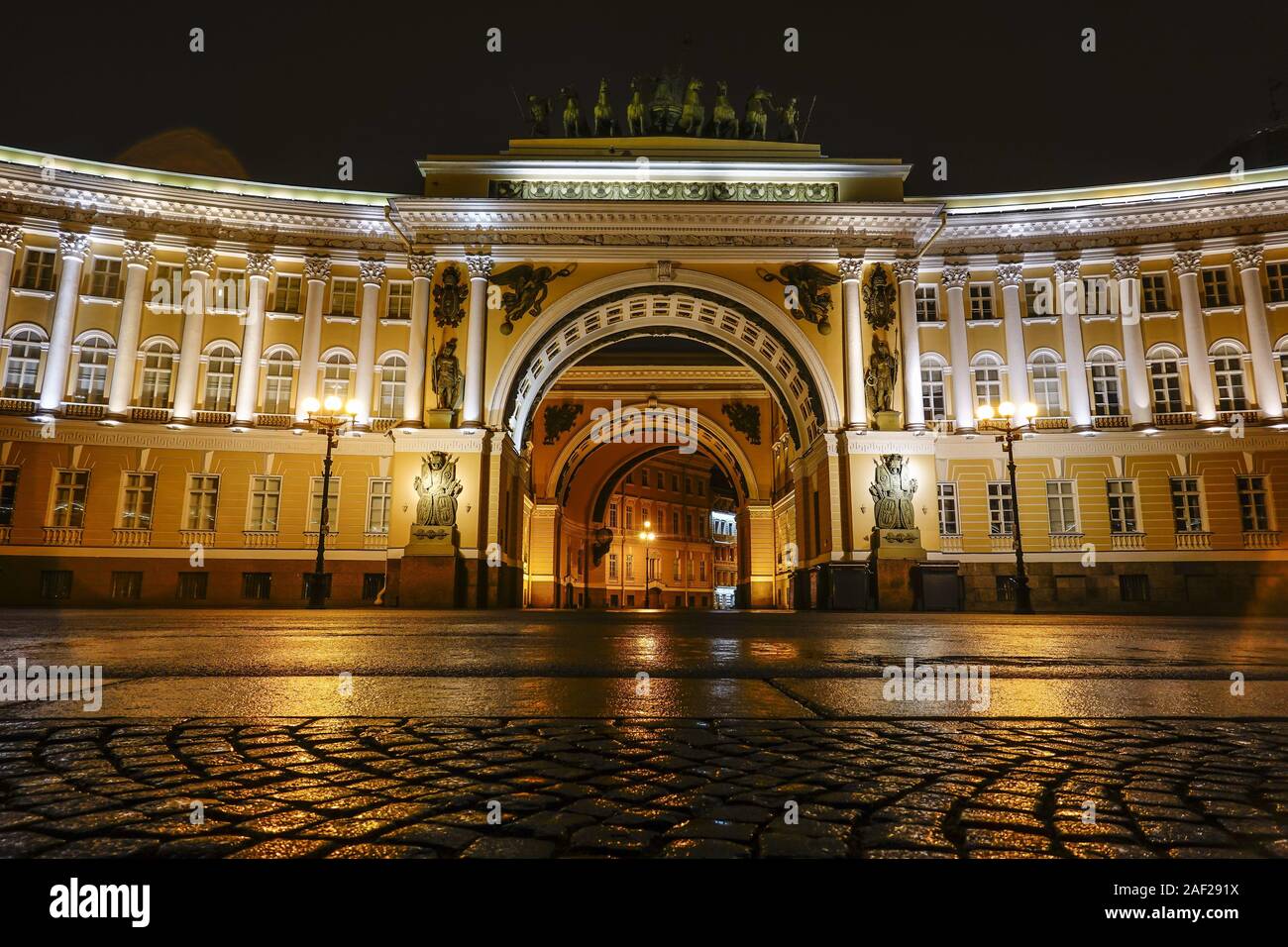 St Petersburg, Russia Palace Square and the State Hermitage Museum ...
