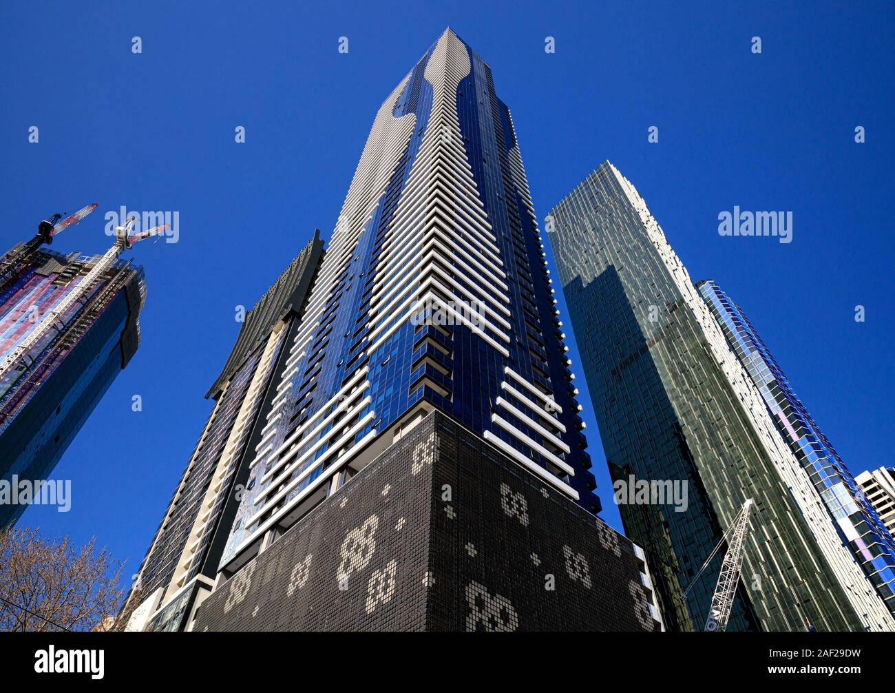 The modern buildings of Melbourne in the inner north of the city ...
