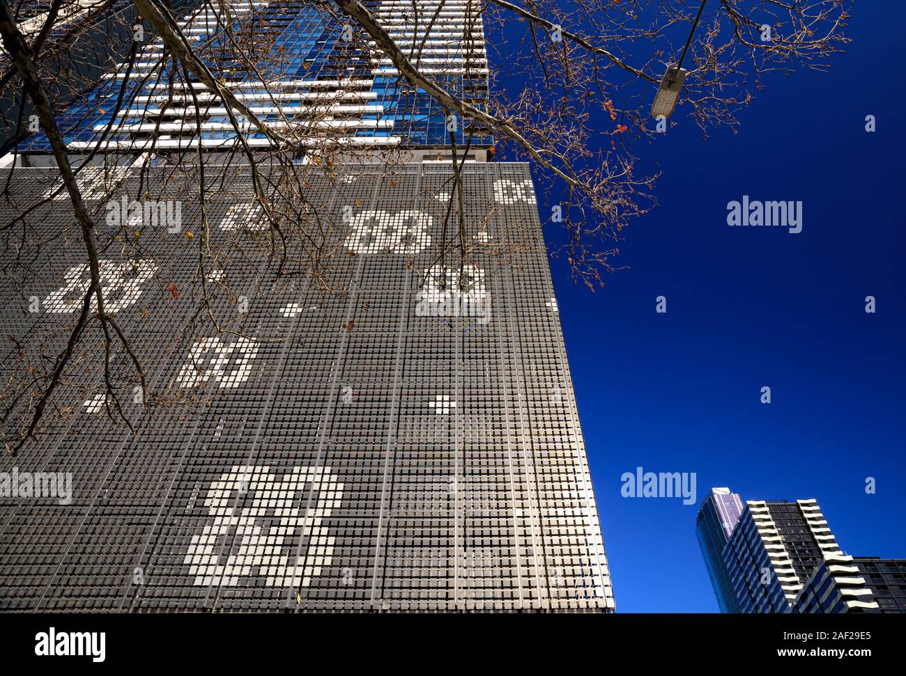 The modern buildings of Melbourne in the inner north of the city ...